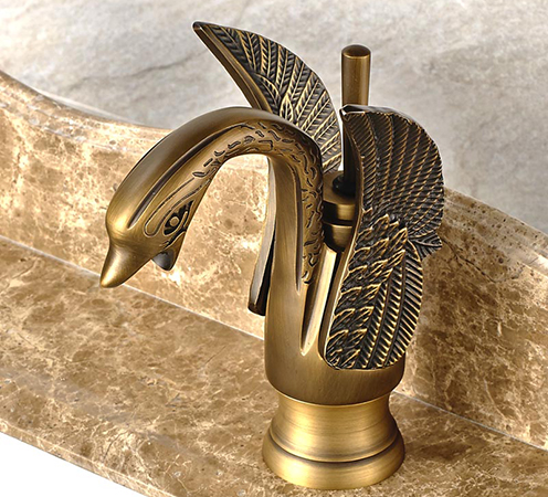 Бронзовые смесители в ванную для накладных раковин